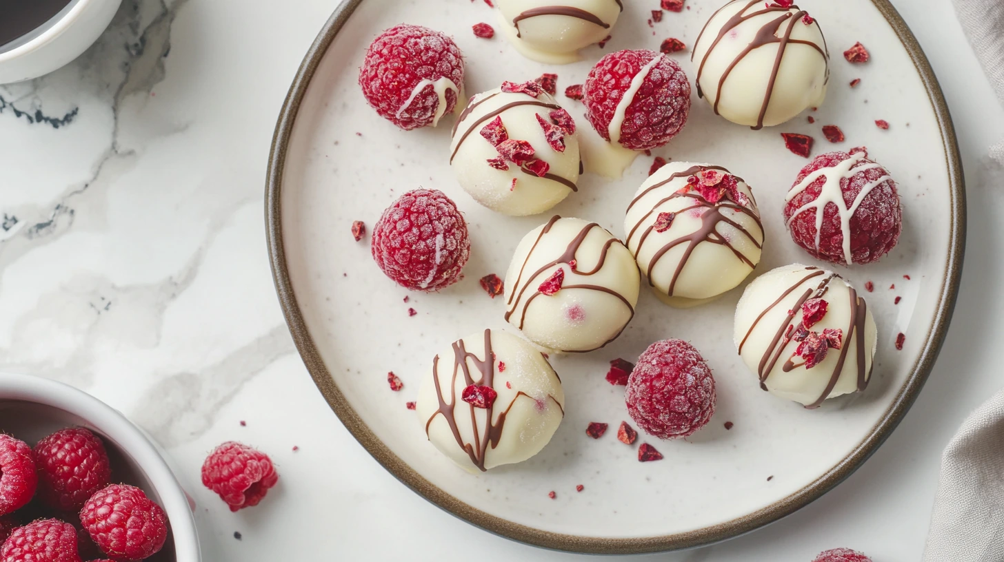 Most Delicious White Chocolate Raspberry Cheesecake Balls