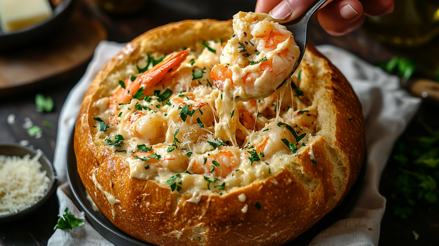 The Best Stuffed Seafood Bread Bowl Recipe